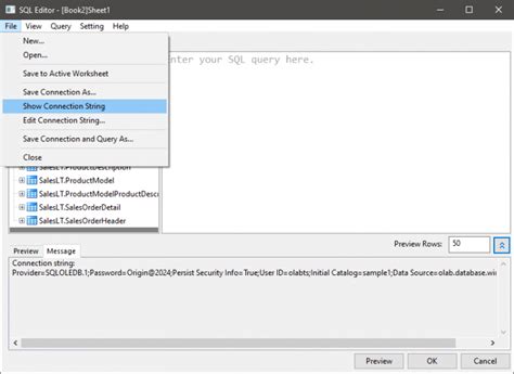 Help Online Tutorials Setup Database Connection