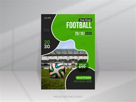 축구 경기 스포츠 이벤트 전단지 템플릿 프리미엄 벡터