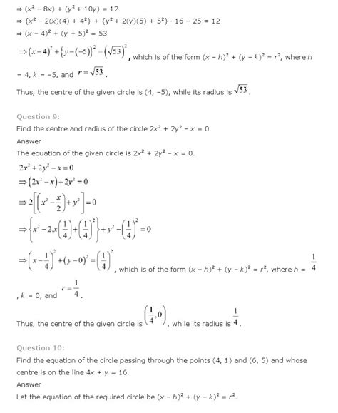 Conic Sections Class 11 Mathematics Ncert Solutions