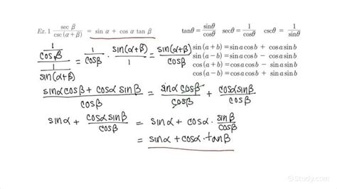 Trigonometric Identity Example Proof Involving Sin Co Vrogue Co