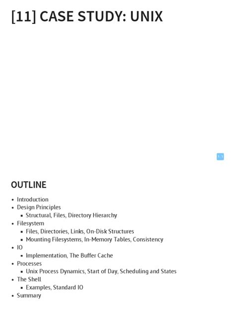 11 Case Study Unix Pdf Pdf File System Berkeley Software Distribution