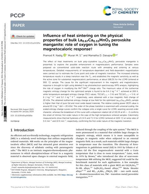 Pdf Influence Of Heat Sintering On The Physical Properties Of Bulk