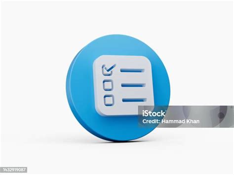 체크리스트 아이콘 흰색 배경에 고립 된 3d 아이소메트릭 파란색 둥근 모양 웹 디자인 그래픽 알림 아이콘 3d 그림 3차원 형태에 대한 스톡 사진 및 기타 이미지 Istock