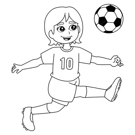 Garoto Divertido Jogando Bola De Futebol Para Colorir Imprimir E Desenhar Colorirme
