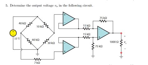Solved 5 Determine The Output Voltage Vo In The Following Chegg
