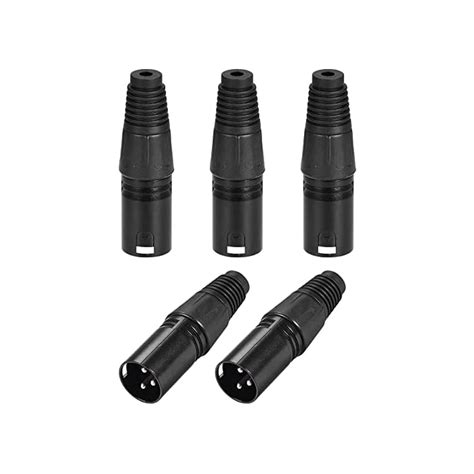 Buy Kfidfran 5pcs 3pin Xlr Male Connector Microphone Mic Cable Plug