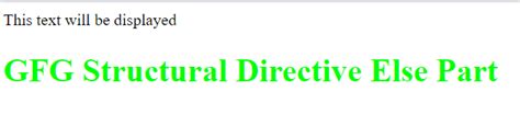 Structural Directives In Angular Geeksforgeeks