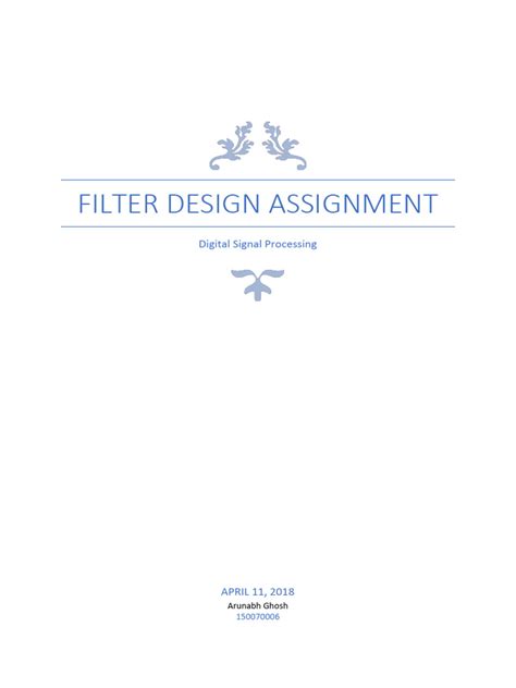 Filter Design Pdf Low Pass Filter Electronics