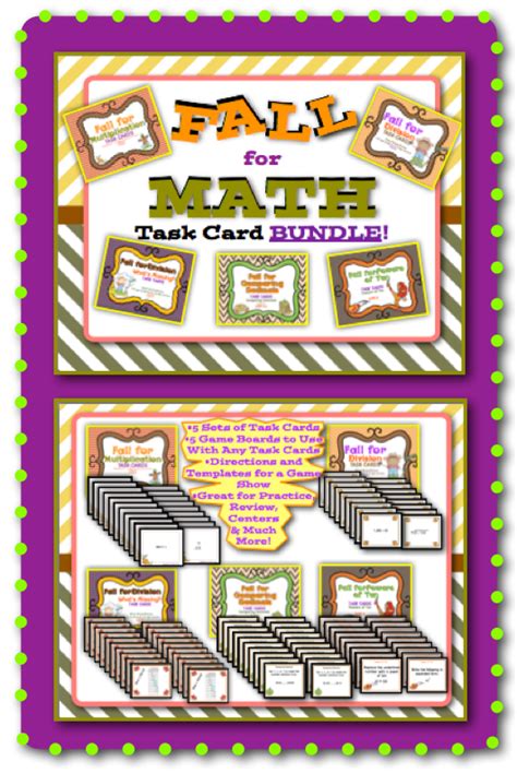 Fall Math Task Cards Bundle