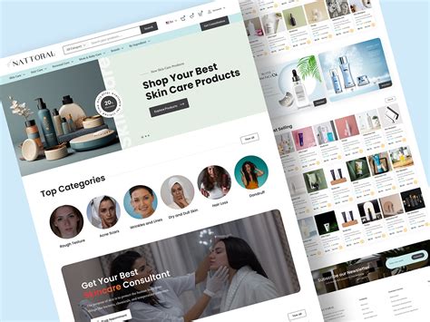 ecommerce website landing page ui design uiux design behance