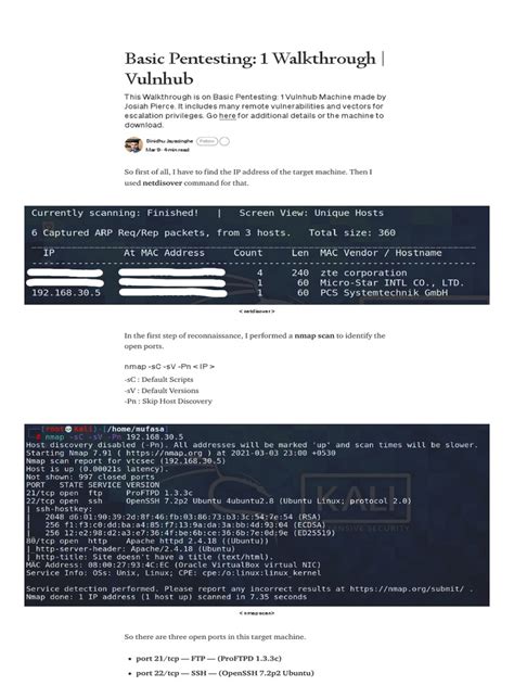 Basic Pentesting 1 Walkthrough Vulnhub By Dinidhu Jayasinghe
