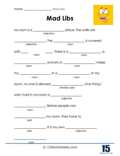 Mad Libs Worksheets Worksheets