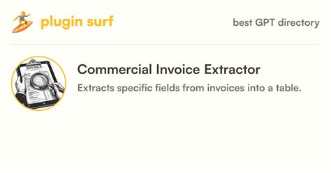 Commercial Invoice Extractor GPT Information Latest Updates And