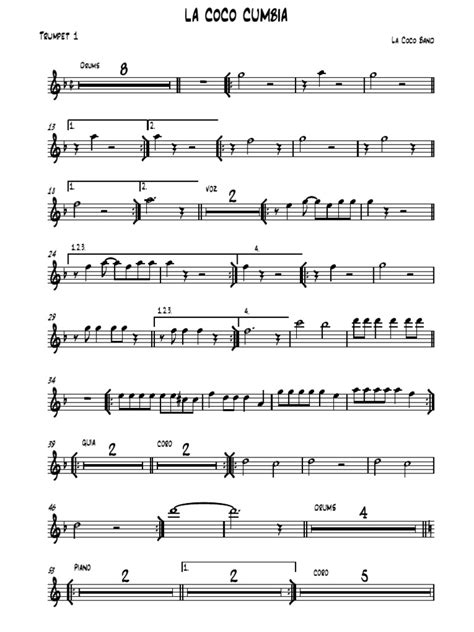 Pochy Y Su Coco Band La Coco Cumbia Pdf Musical Instruments Aerophones