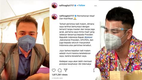 Fotonya Berkumpul Tanpa Masker Setelah Divaksin Ramai Di Media Sosial Raffi Ahmad Minta Maaf