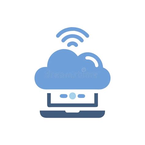 Fog Computing Technology Icon Stock Image Illustration Of System