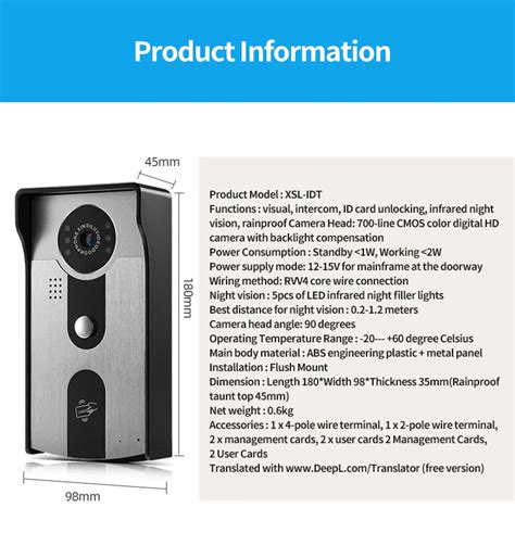 7 Inch Wifi Intercom System Video Door Phone Intercom With Rfid Card Unlock Weatherproof And