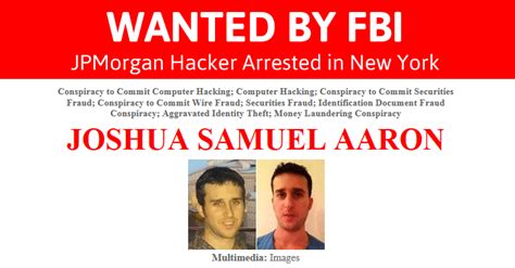FBI Most Wanted Fugitive JPMorgan Hacker Arrested In New York