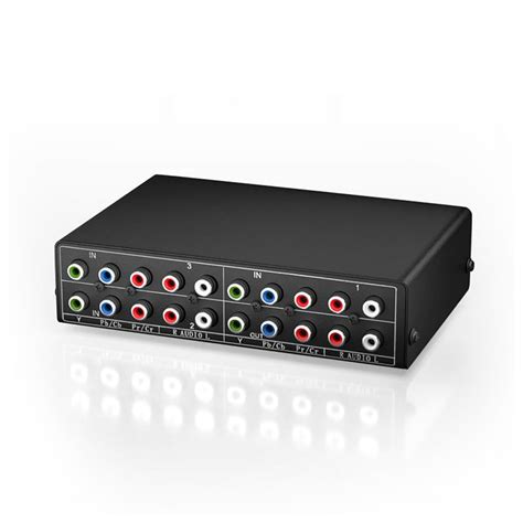 3 Way Rgb Component Av Switch Video Audio Selector Output Ypbpr