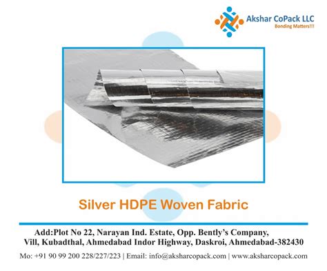 Silver Hdpe Woven Fabric Insulation Material Manufacture Thickness 1