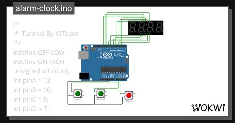 Alarm Clock Ino Copy Wokwi ESP STM Arduino Simulator