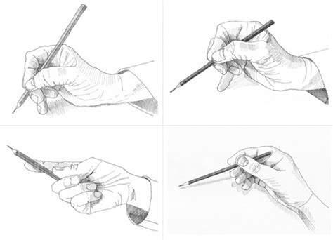 Making A Mark Four Ways To Hold A Pencil To Draw