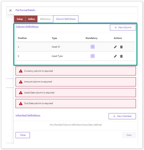 Ngp File Format Asset Files Open Items And New Only And Debtor Files Column Definitions Tab