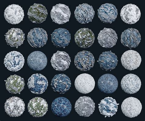 Artstation 30 Snow Ice Ground Seamless Pbr Texture Pack Game Assets