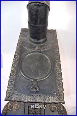 Antique 1880 S H Ransom 2 Wood Burning Cast Iron Box Stove Claw Feet