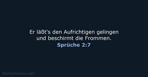 10 März 2023 Bibelvers des Tages LU12 Sprüche 2 7 DailyVerses net
