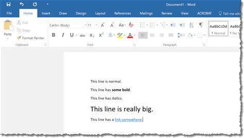 Formatting