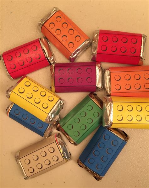Interlocking Building Block Candy Wrappers Mini Candy Bar Wrappers