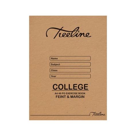 Treeline A4 48pg Feint And Margin Book Arrowstatonline