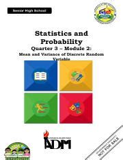 StatProb Q3 M2 1 Pdf Statistics And Probability Quarter 3 Module 2
