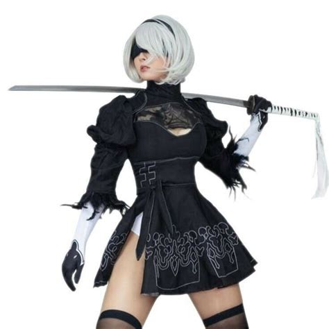 Nier Automata 2b Yorha No2 Cosplay Costume Suit Full Set Outfit With