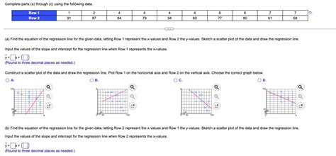 solved complete parts a through c using the following