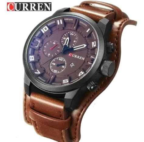Relogio Masculino Curren 8225 Original Esportivo Couro R 89 00 Em