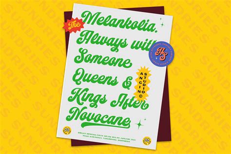 Sundries Bold Script Font With Extruded Behance