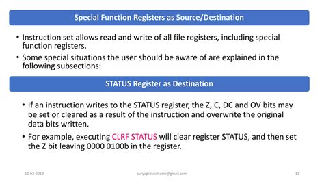 Class 7 An 8 Bit Embedded Platform Instruction Set Pptx