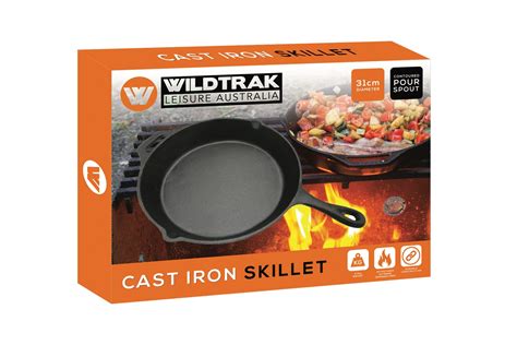 Cast Iron Skillet 32kg 31cm Wildtrak Leisure Australia