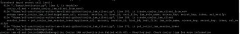 aws iam authenticator failing to authenticate conjur enterprise