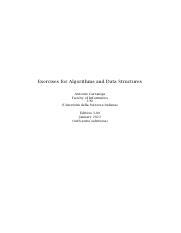 Algorithms and Data Structures Exercises with Solutions | Course Hero