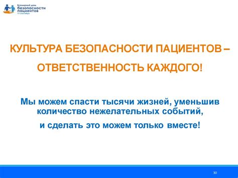 Всемирный день безопасности пациентов Медицинская помощь должна быть