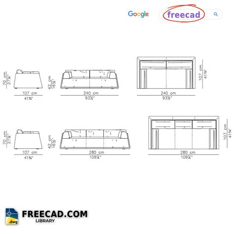 Home Sofas In 2d Dwg File Library Autocad Free