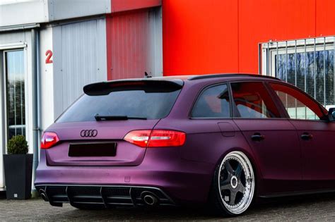 Performance Rear Bumper Diffuser Addon With Ribs Fins For Audi A4 S4 B8 Facelift S Line 11 15