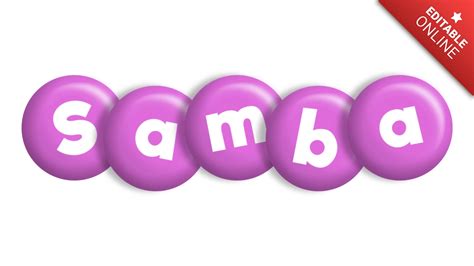 Samba Style On Purple Candy Text Effect Generator