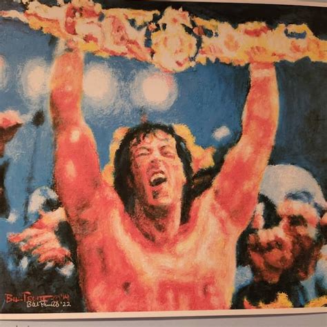 Sylvester Stallone Rocky Balboa Apollo Creed Art Print 12x16 Signed And