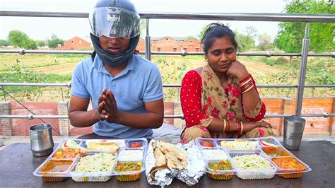 Bhabhi Vs Devar Food Eating Challenge Maharaja Food Thali Challenge Food Challenge Youtube