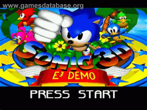 Sonic 3d Blast Sega Genesis Artwork Title Screen