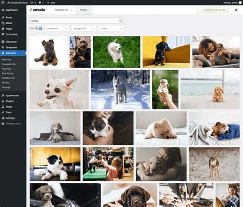 Envato Elements Photos And Elementor Templates Wordpress Plugin